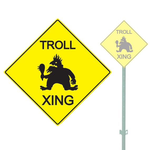 Troll Xing Heavy Duty Aluminum Warning Parking Sign 11 X | Etsy