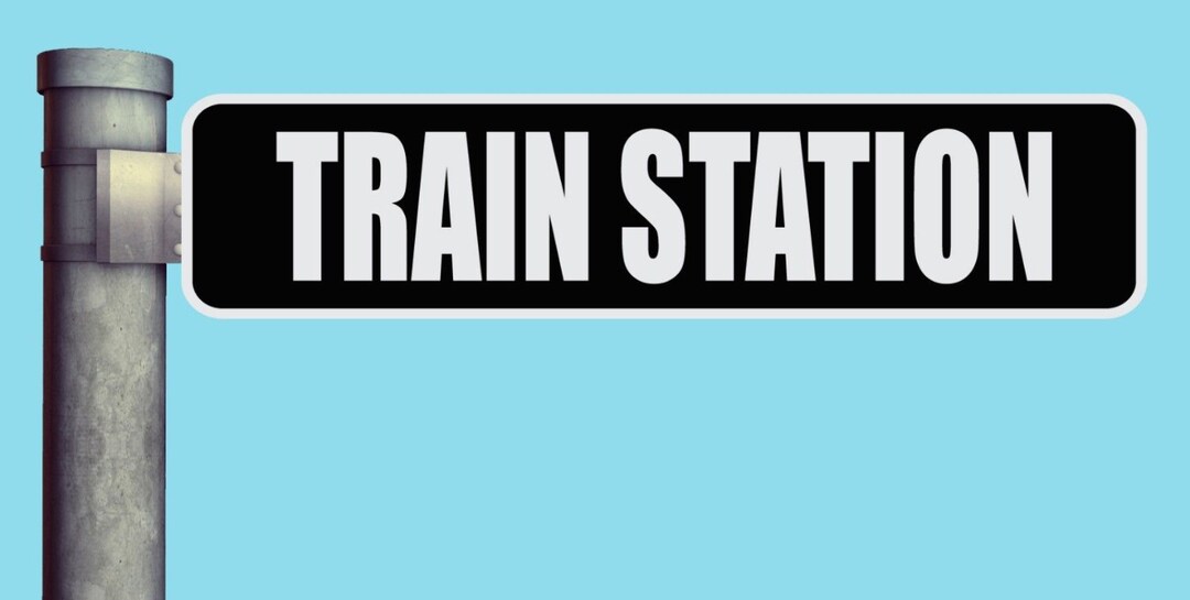 Train Station Street Sign Heavy Duty Aluminum Warning Parking Sign 17 ...