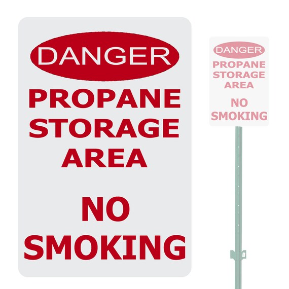 Danger Propane Storage Area No Smoking Heavy Duty Aluminum | Etsy