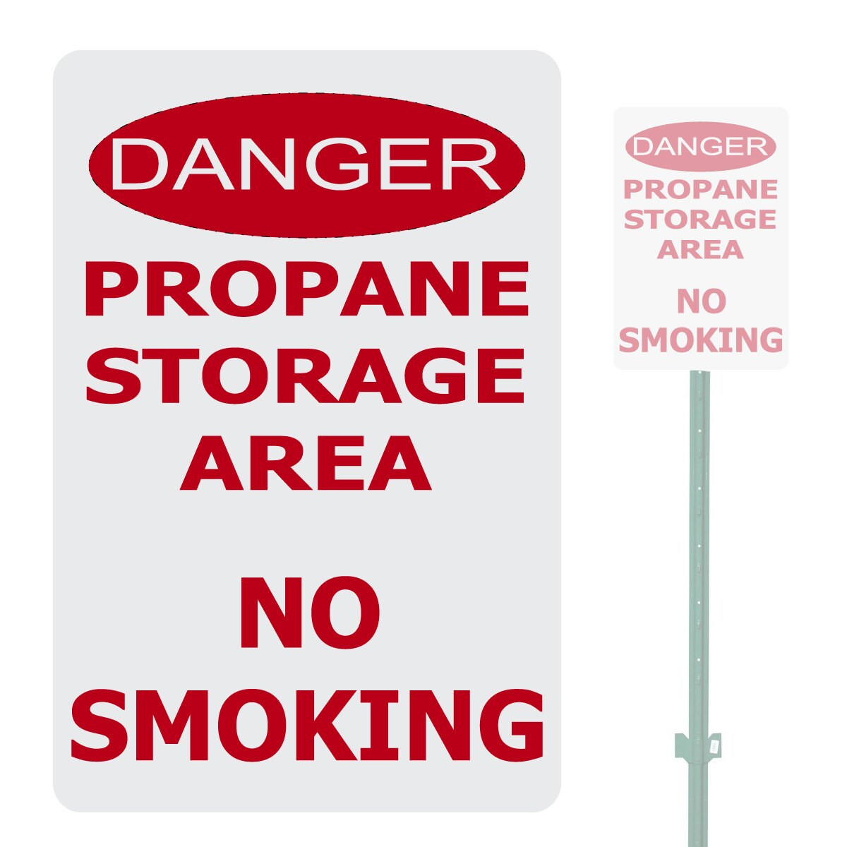 Danger Propane Storage Area No Smoking Heavy Duty Aluminum Warning ...