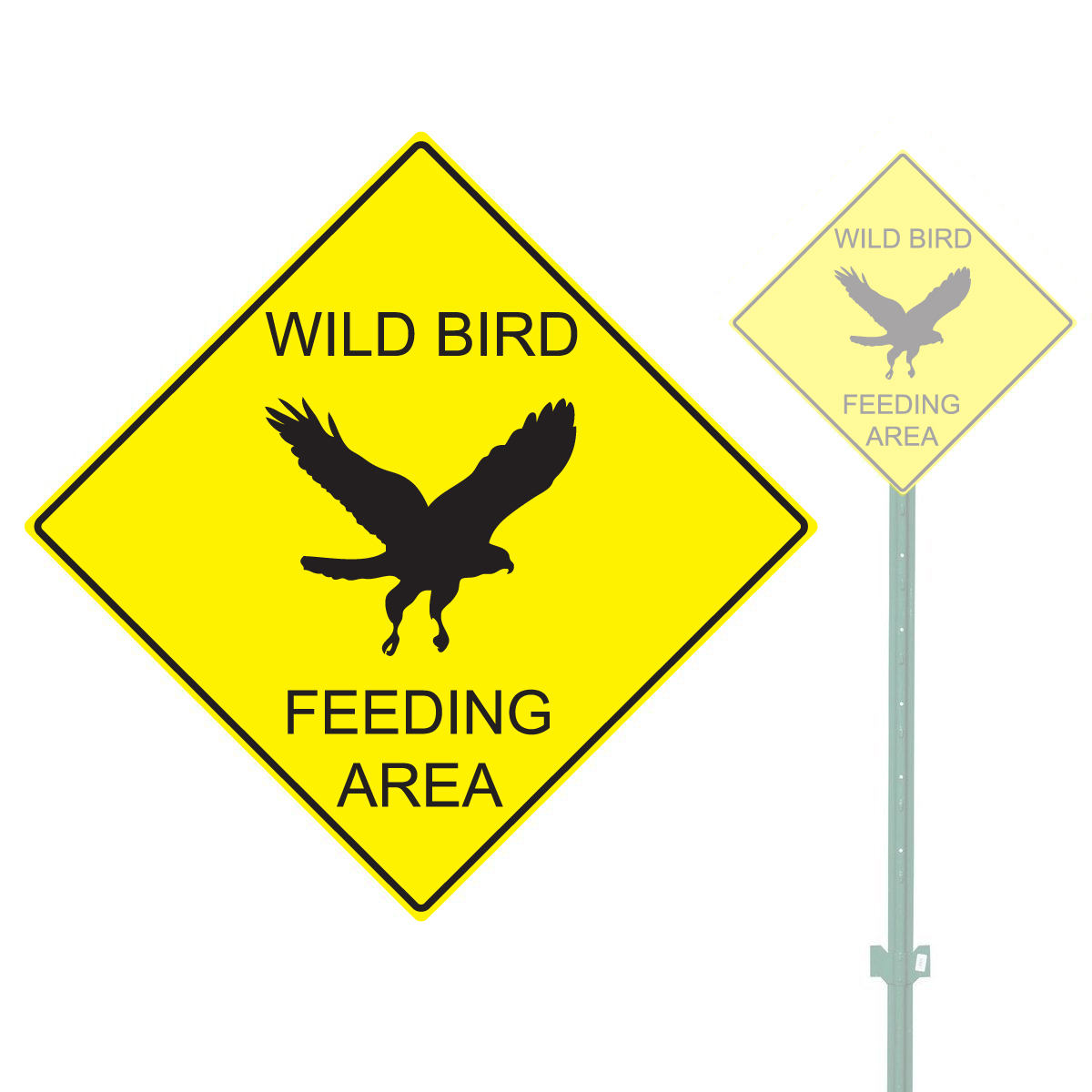 Wild Bird Feeding Area Heavy Duty Aluminum Warning Parking Sign 11 X 11 ...