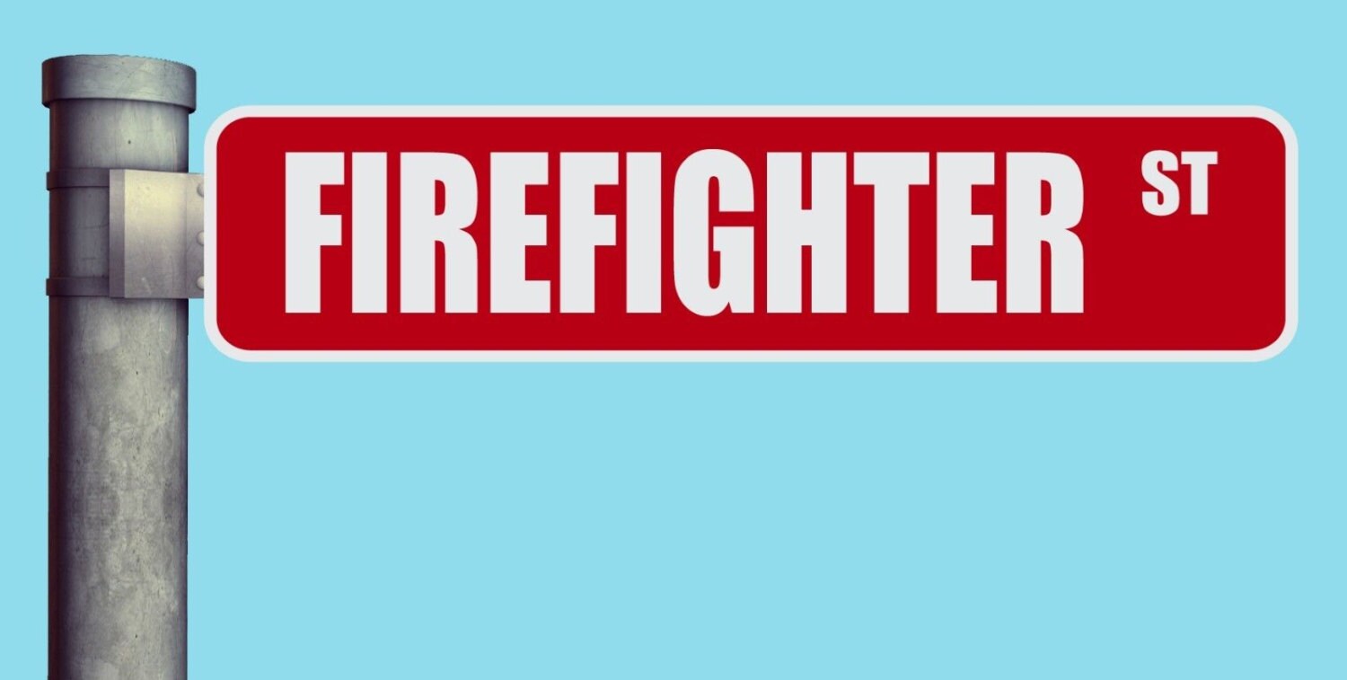 Firefighter ST Street Sign Heavy Duty Aluminum Warning Parking Sign 17 ...