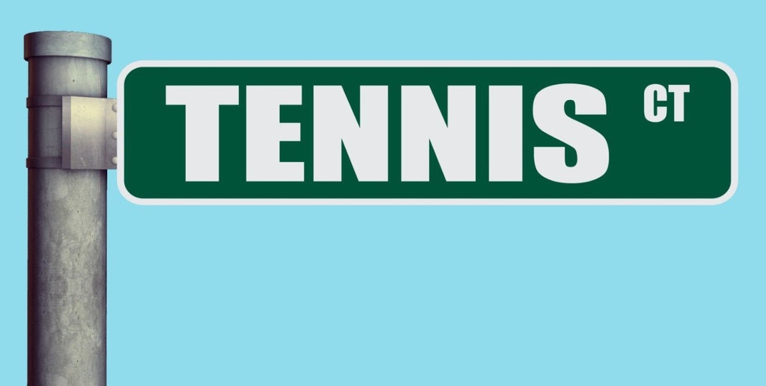 Tennis CT Street Sign Court Heavy Duty Aluminum Warning Parking Sign 17 ...