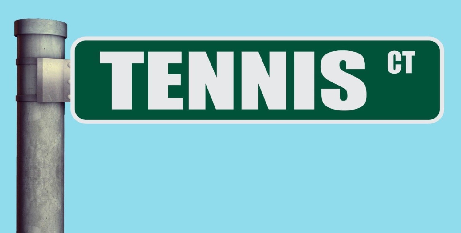 Tennis CT Street Sign Court Heavy Duty Aluminum Warning Parking Sign 17 ...
