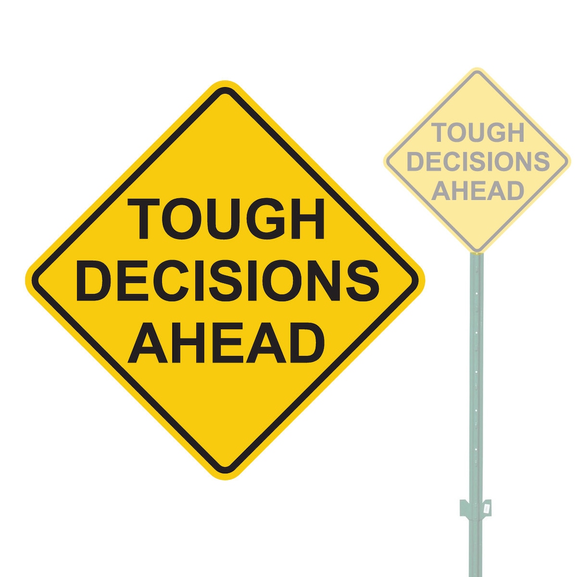 Tough Decisions Ahead Heavy Duty Aluminum Warning Parking Sign - Etsy