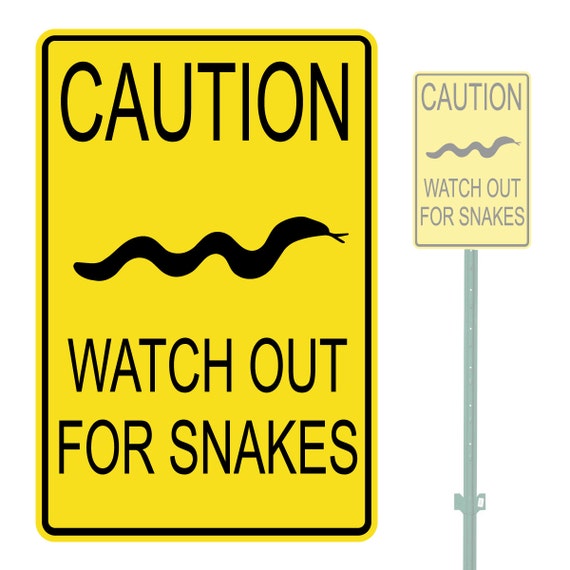 Caution Watch Out for Snakes Heavy Duty Aluminum Warning | Etsy
