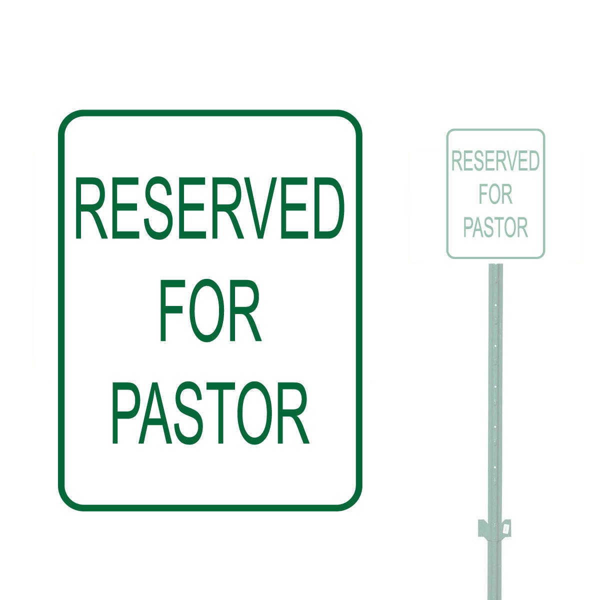 9x12 Reserved for Pastor Heavy Duty Aluminum Warning Parking Sign - Etsy