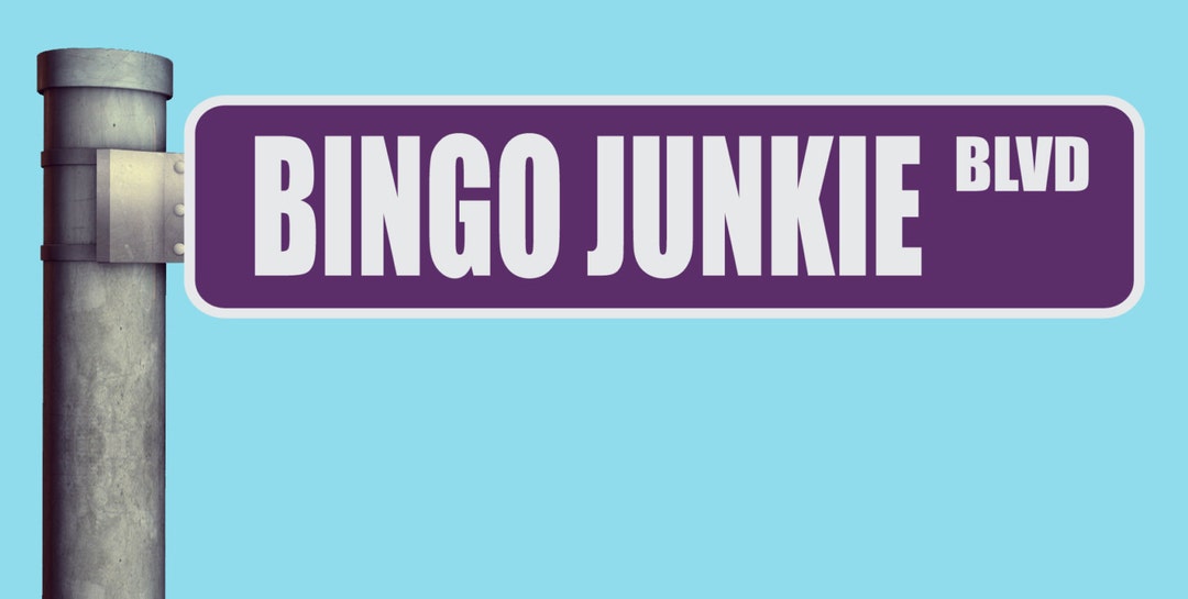 Bingo Junkie BLVD Street Sign Boulevard Heavy Duty Aluminum Warning ...