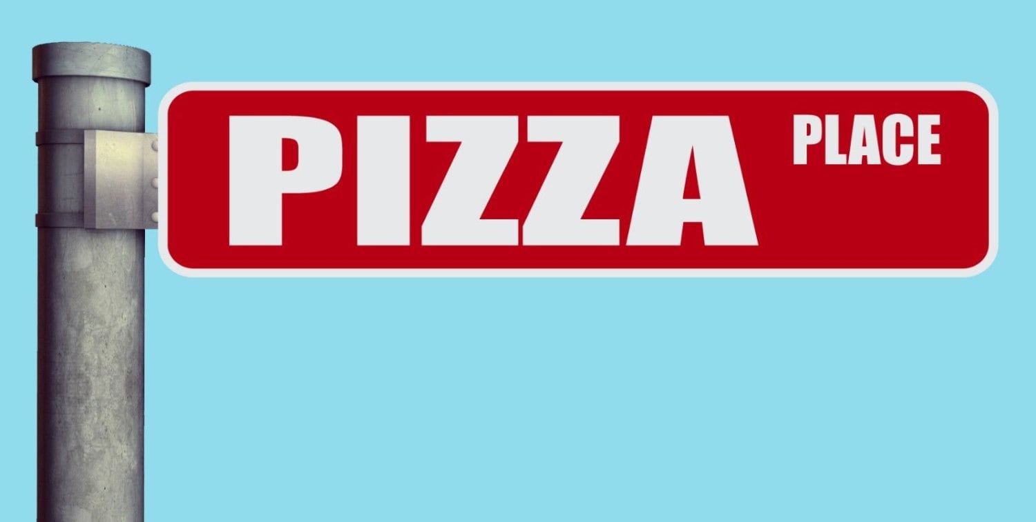Pizza Place Street Sign Heavy Duty Aluminum Warning Parking Sign 17" X ...