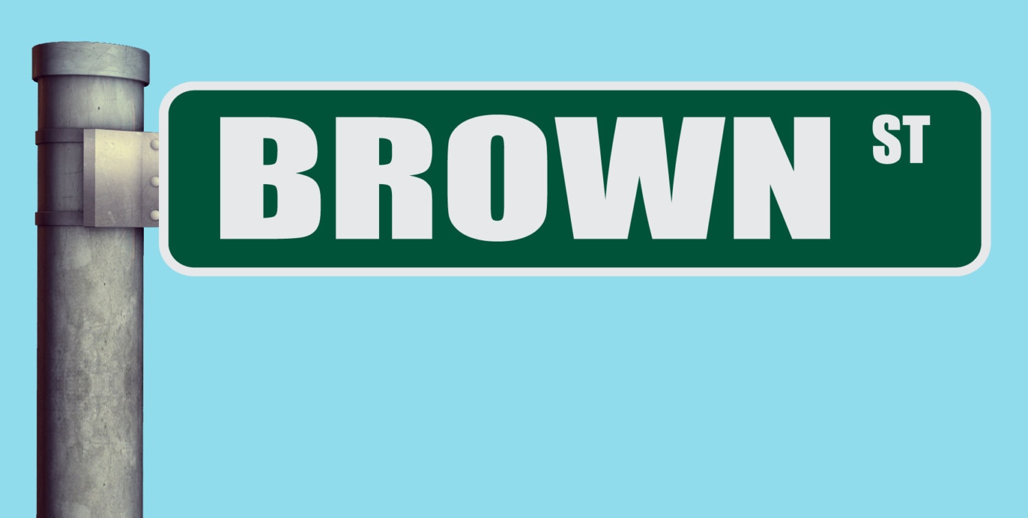 Brown ST Street Sign Heavy Duty Aluminum Warning Parking Sign 17" X 4 ...