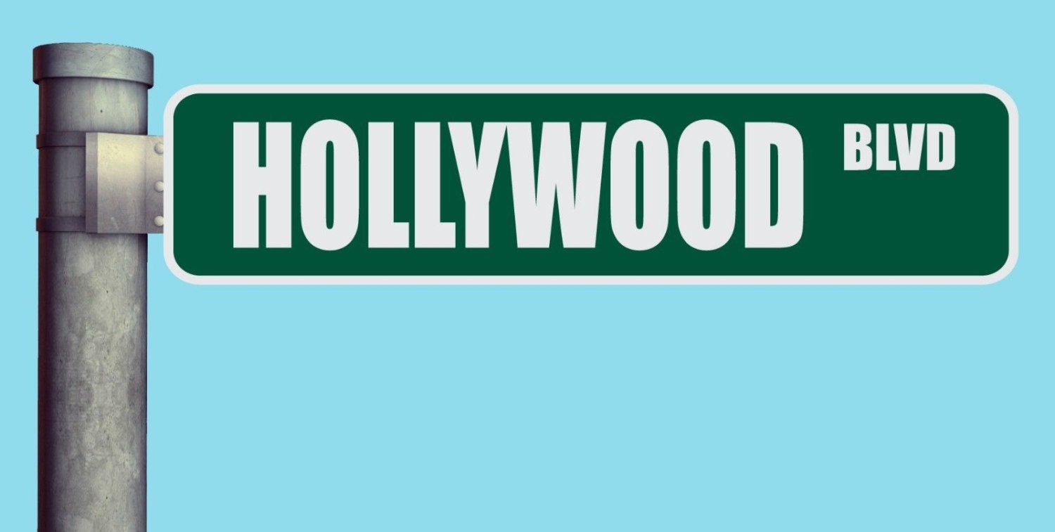 Hollywood BLVD Street Sign Boulevard Heavy Duty Aluminum Warning ...