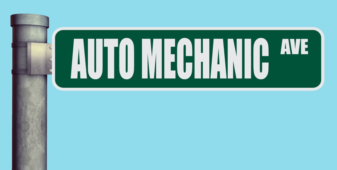 Auto Mechanic AVE Street Sign Avenue Heavy Duty Aluminum Warning ...