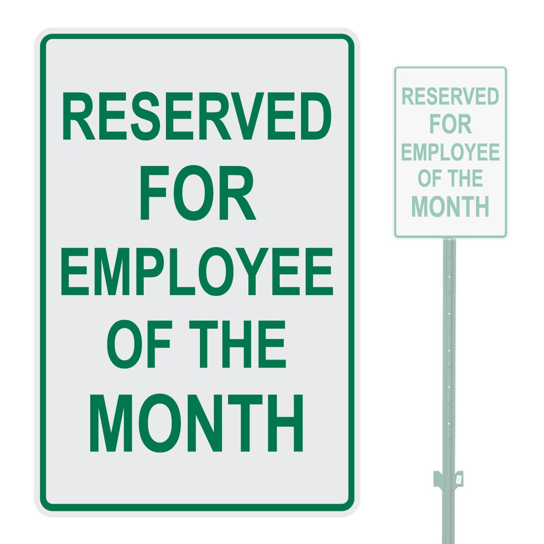Reserved for Employee of the Month Heavy Duty Aluminum Warning Parking ...