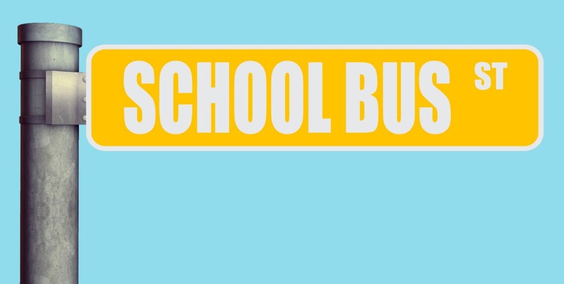 School Bus ST Street Sign Heavy Duty Aluminum Warning Parking - Etsy