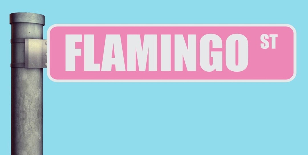 Flamingo ST Street Sign Heavy Duty Aluminum Warning Parking Sign 17" X ...