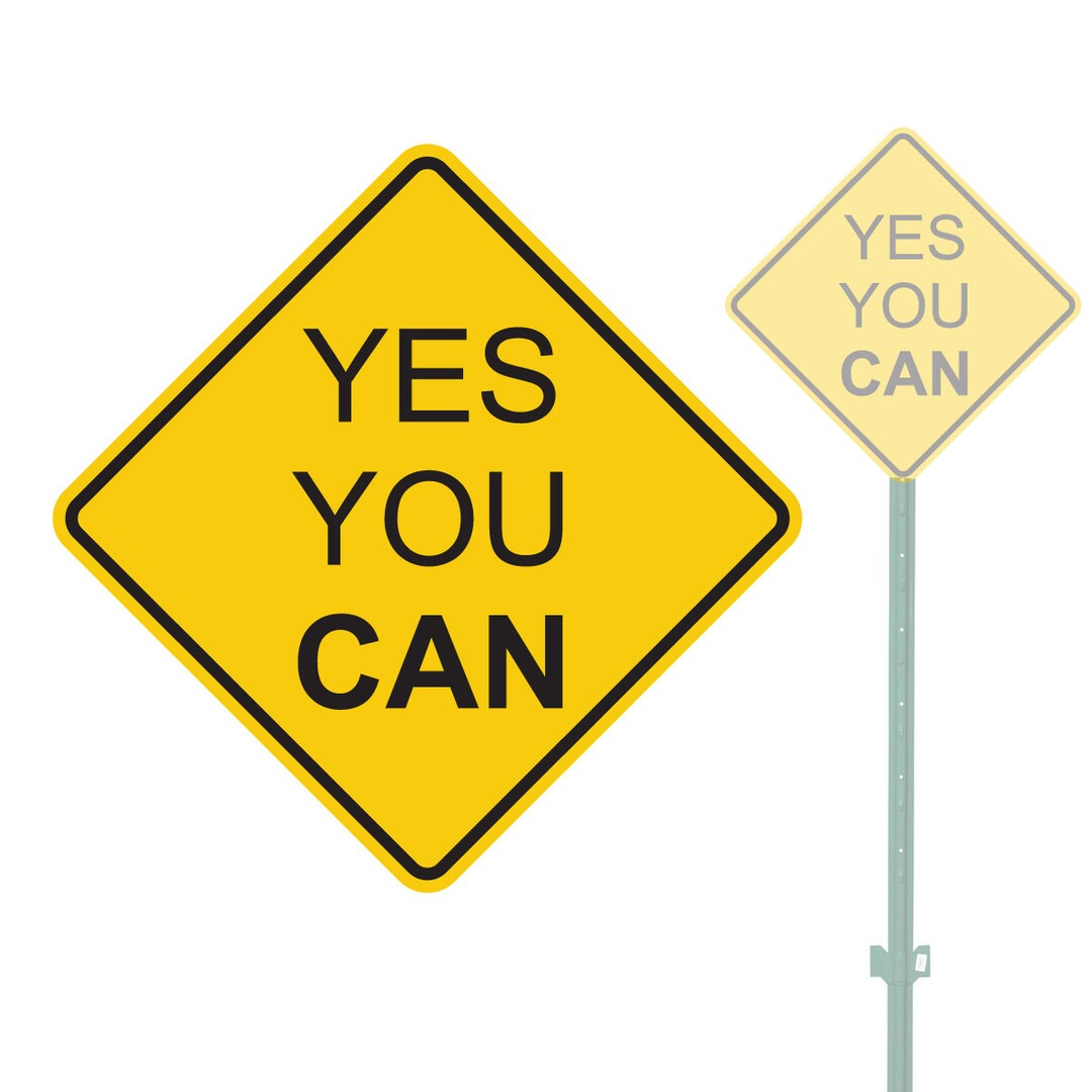 Yes You Can Heavy Duty Aluminum Warning Parking Sign 11" X 11" - Etsy