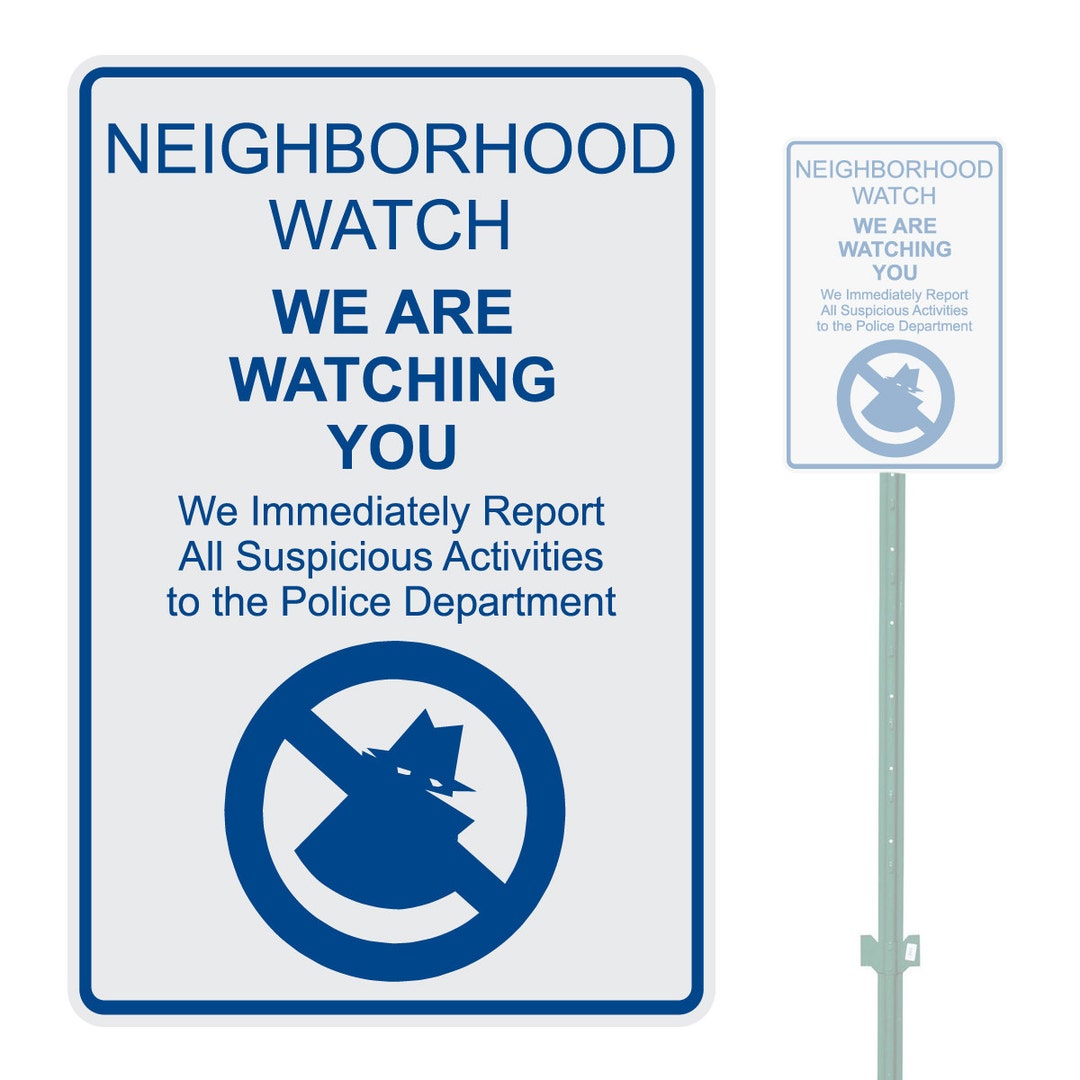 Neighborhood Watch Blue Heavy Duty Aluminum Warning Parking Sign 10" X ...