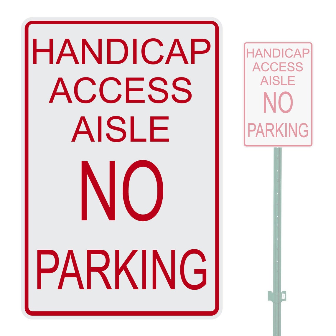 Handicap Access Aisle No Parking Heavy Duty Aluminum Warning - Etsy