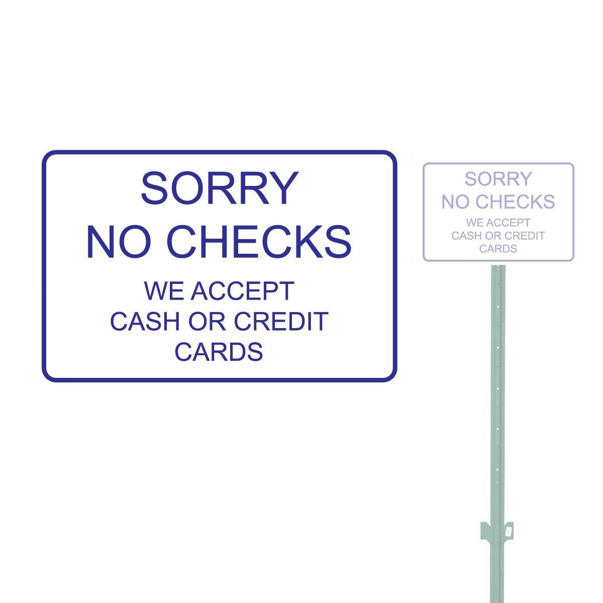 Sorry No Checks We Accept Cash or Credit Cards Heavy Duty - Etsy