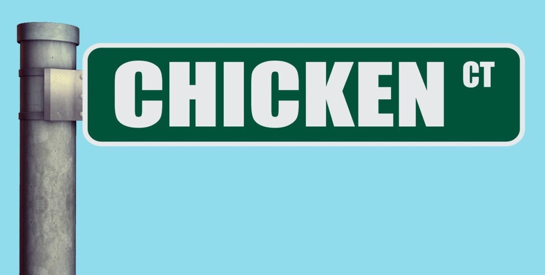 Chicken CT Street Sign Court Heavy Duty Aluminum Warning Parking Sign ...