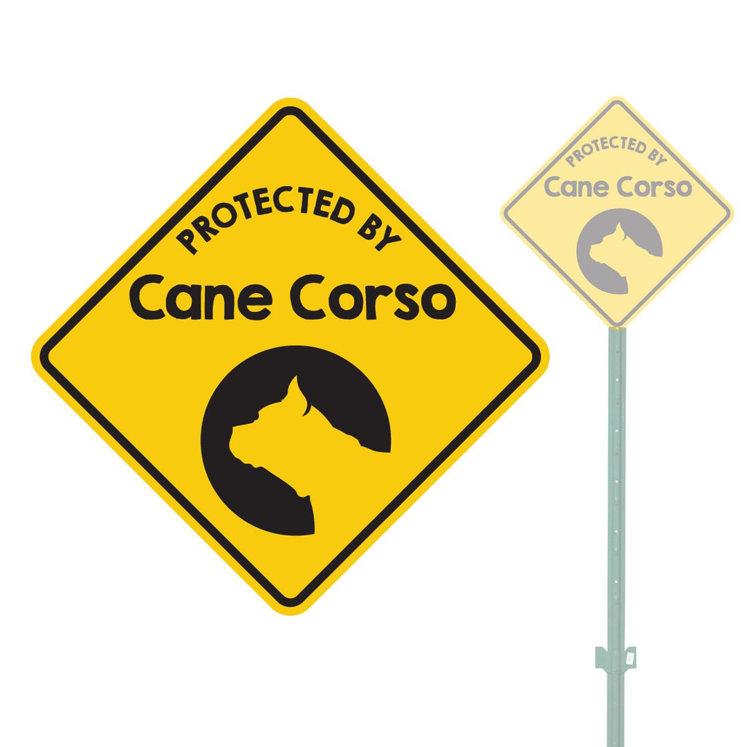 Beware of the Dog Protected by Cane Corso Heavy Duty Aluminum Warning ...