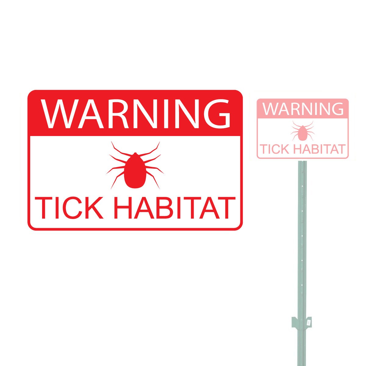 Warning Tick Habitat Heavy Duty Aluminum Warning Parking Sign 10" X 15 ...