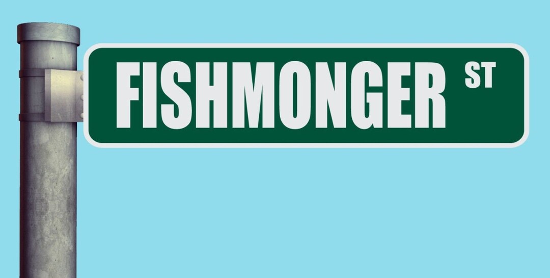 Fishmonger ST Street Sign Heavy Duty Aluminum Warning Parking Sign 17 ...