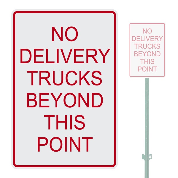 No Delivery Trucks Sign - Etsy