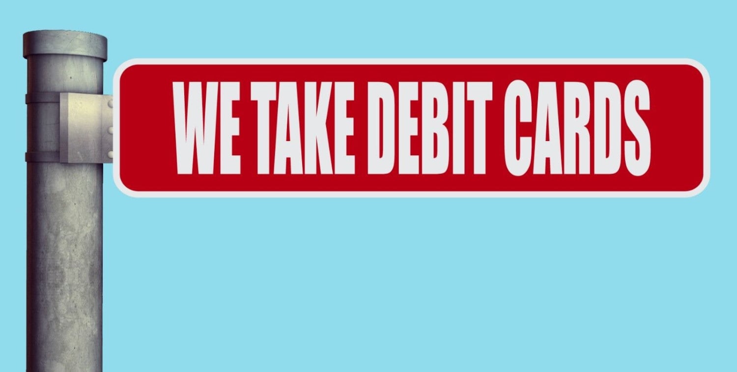 We Take Debit Cards Street Sign Heavy Duty Aluminum Warning Parking ...