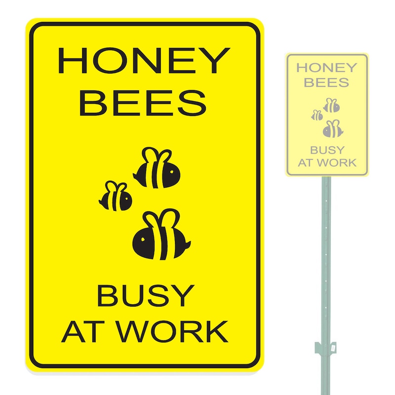 Bee Warning Sign - Etsy