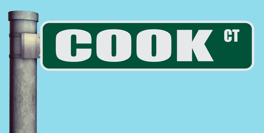 Cook CT Street Sign Court Heavy Duty Aluminum Warning Parking Sign 17 ...