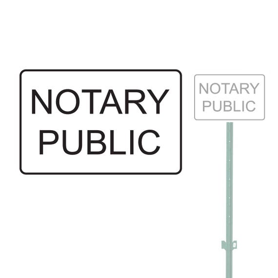 Notary Public Heavy Duty Aluminum Warning Parking Sign - Etsy
