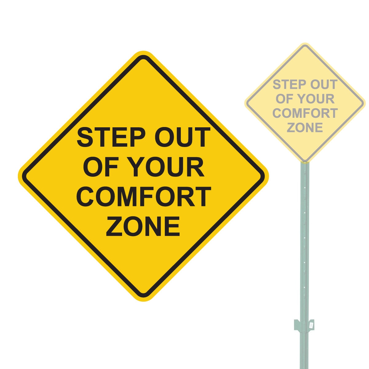 Step Out of Your Comfort Zone Heavy Duty Aluminum Warning - Etsy