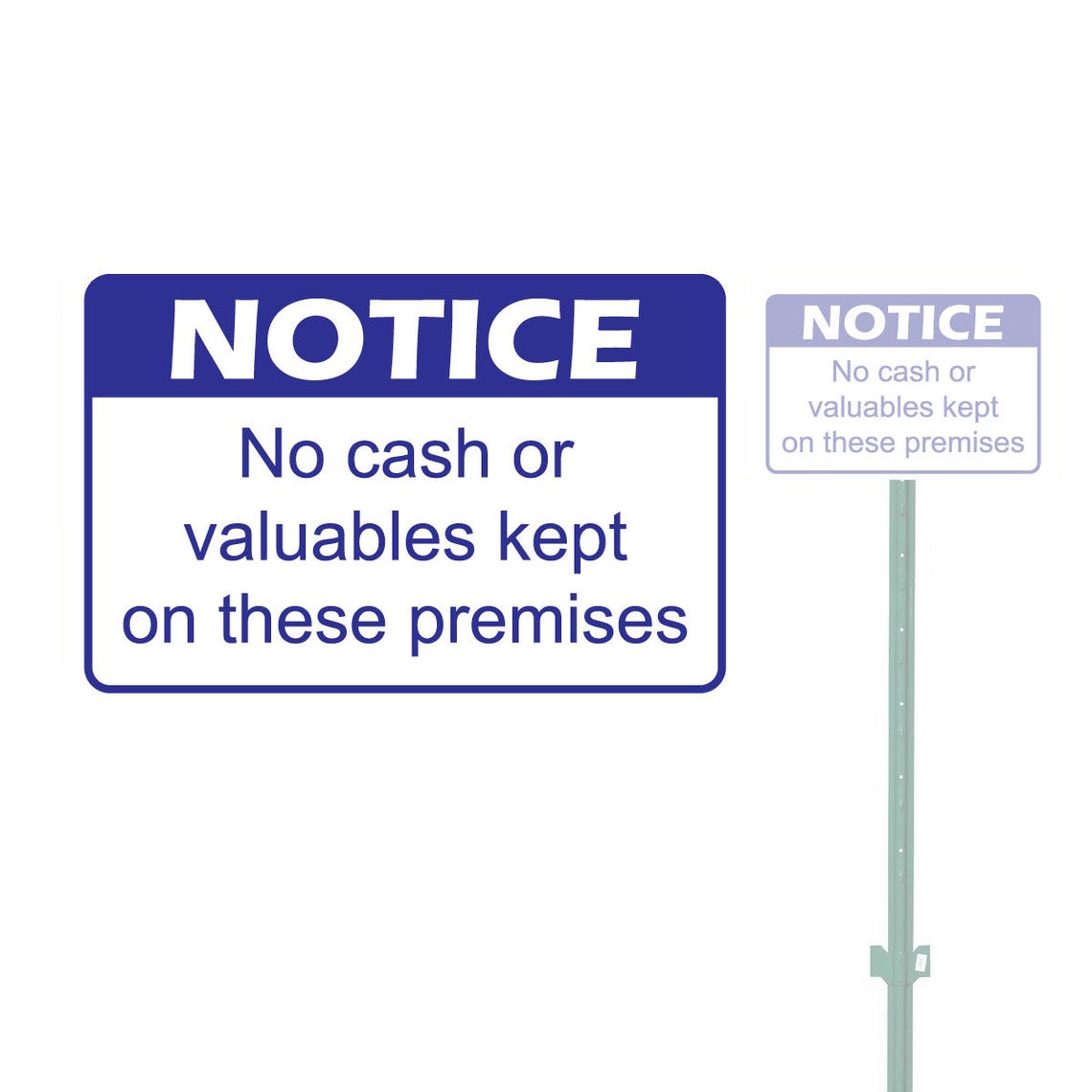 Notice No Cash or Valuables Kept on These Premises Heavy Duty - Etsy
