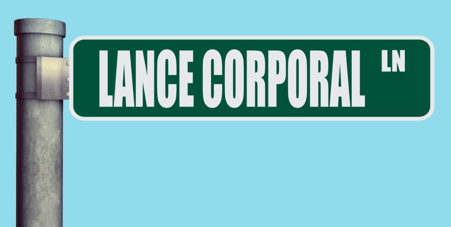 Lance Corporal LN Street Sign Lane Heavy Duty Aluminum Warning Parking ...