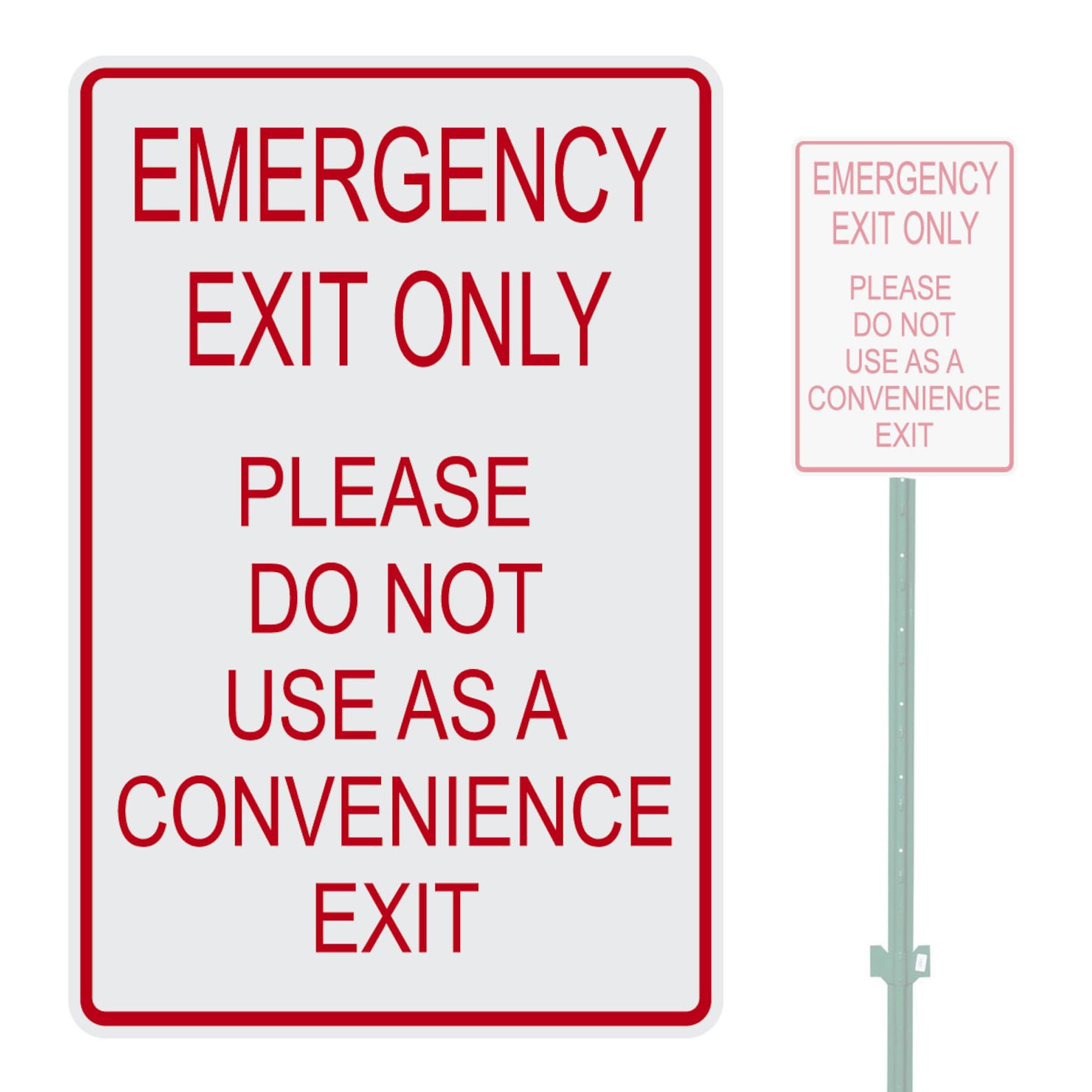 Emergency Exit Only Heavy Duty Aluminum Warning Parking Sign - Etsy