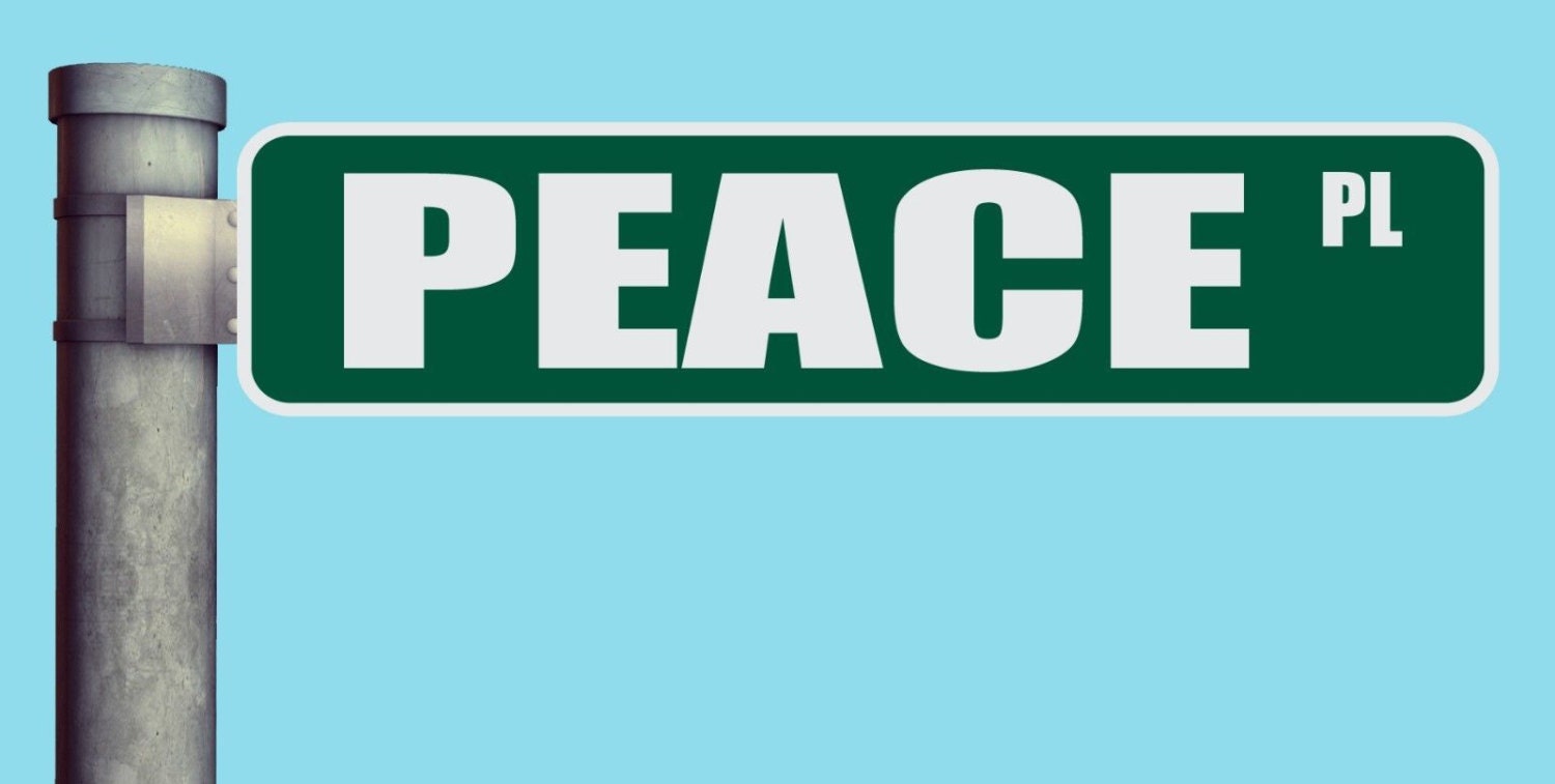 Peace PL Street Sign Place Heavy Duty Aluminum Warning Parking Sign 17 ...