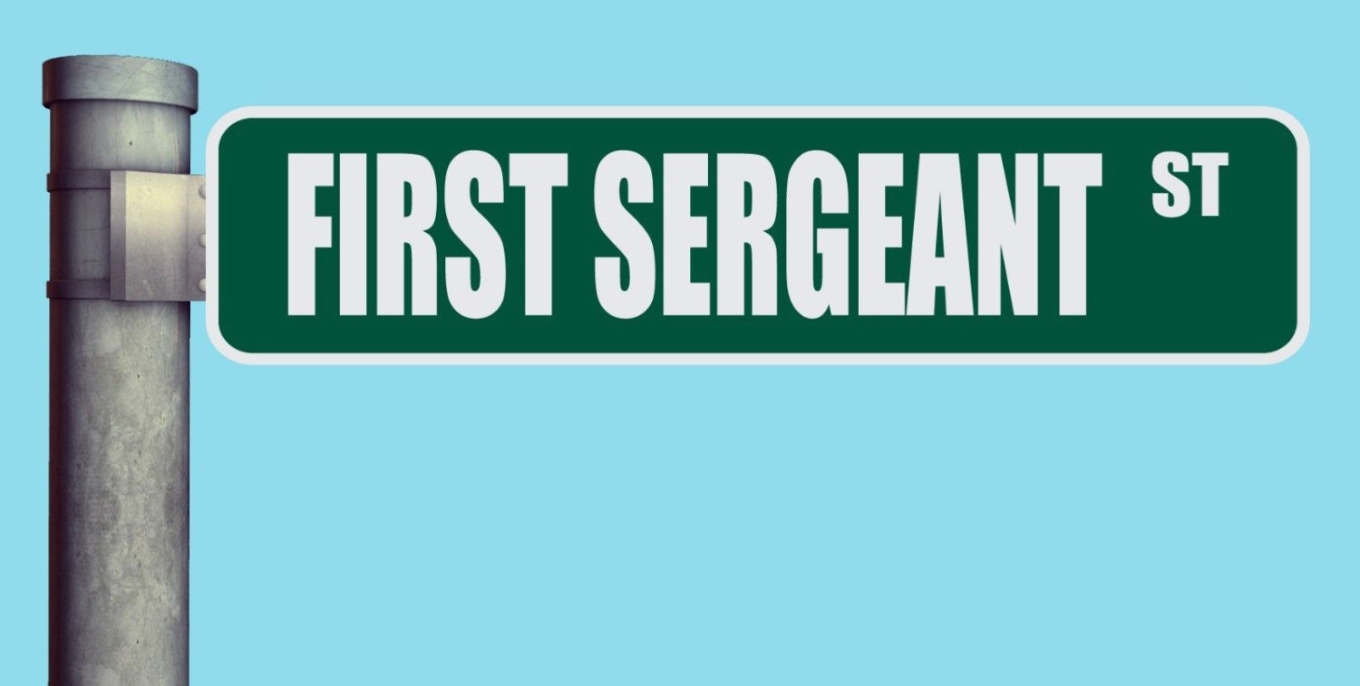 First Sergeant ST Street Sign Heavy Duty Aluminum Warning Parking Sign ...