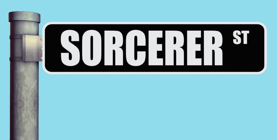 Sorcerer ST Street Sign Heavy Duty Aluminum Warning Parking Sign 17 X 4 ...