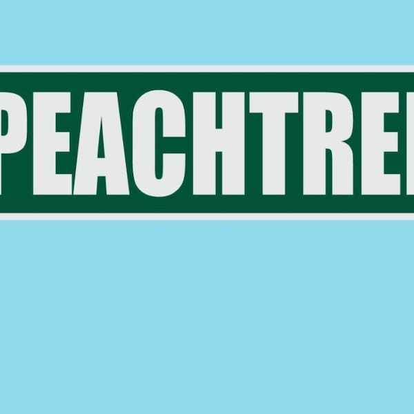 Peachtree Street Sign - Etsy