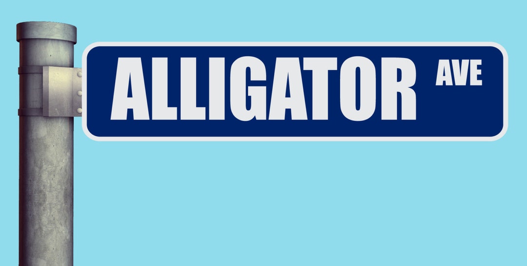 Alligator AVE Street Sign Avenue Heavy Duty Aluminum Warning Parking ...