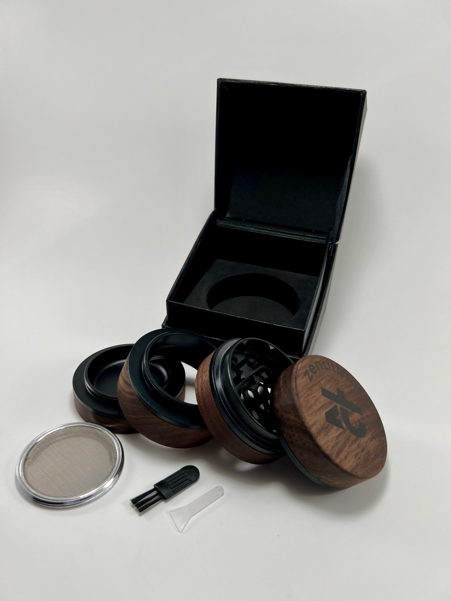 Real Walnut Wood Grinder 5 Piece 2.5in, Wooden Herb Grinder, Large ...