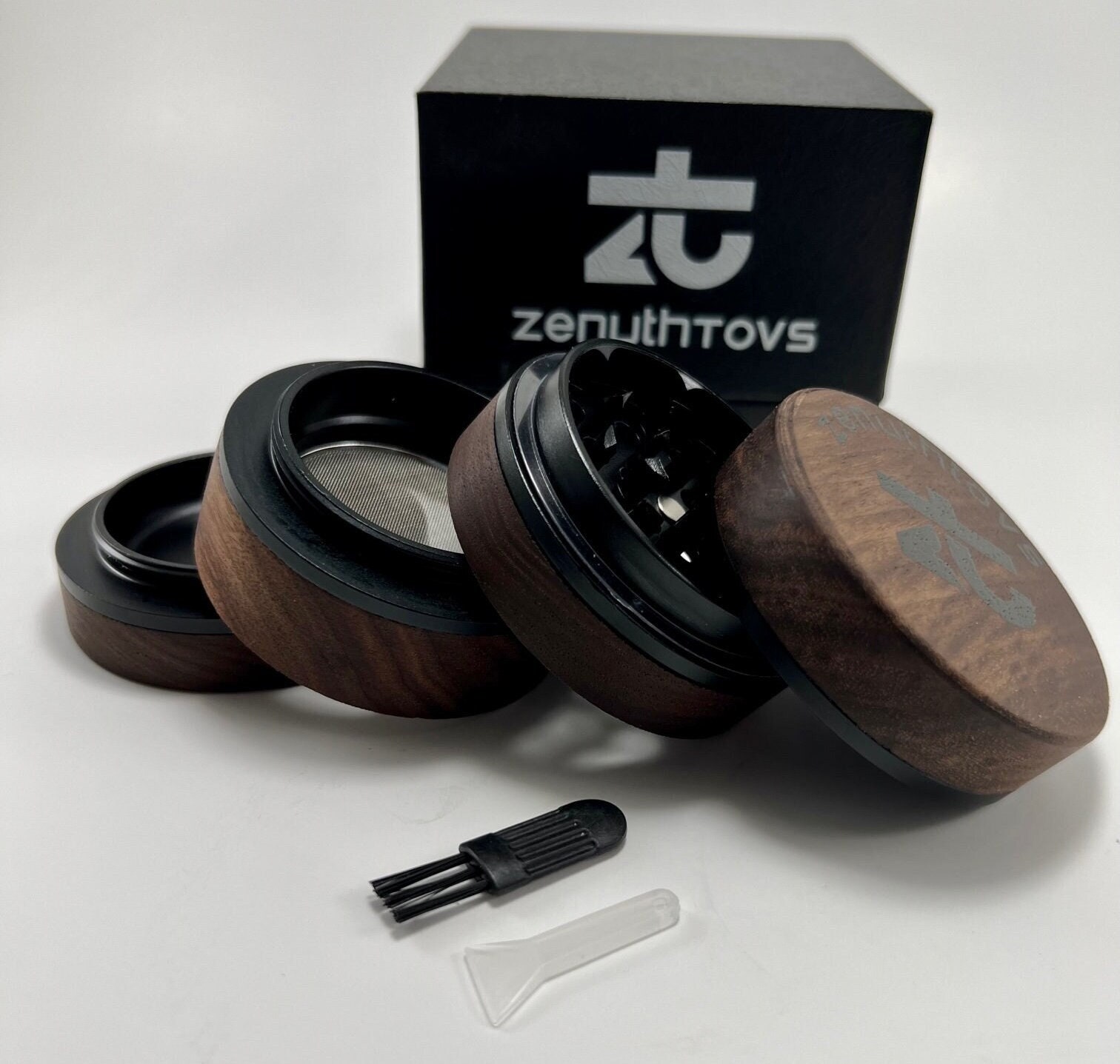 Real Walnut Wood Grinder 5 Piece 2.5in, Wooden Herb Grinder, Large ...