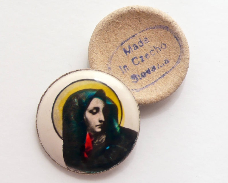 4 Vintage Religious Cameo Hand-painted Cardboard Dome Virgin - Etsy