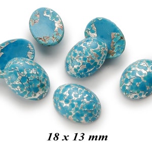 4, 6 or 24 Vintage 'silver Carbuncle' Cabochons -18x13mm and 30x22mm ...