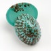 4 Vintage German Turquoise Glass Stones With Copper – 20x15 Mm - Oval ...