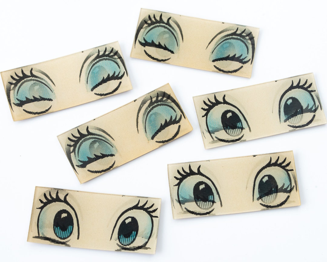 Vintage Vari-vue Lenticular Eye Photo: 1980s Pop Art Winky (63x29mm ...