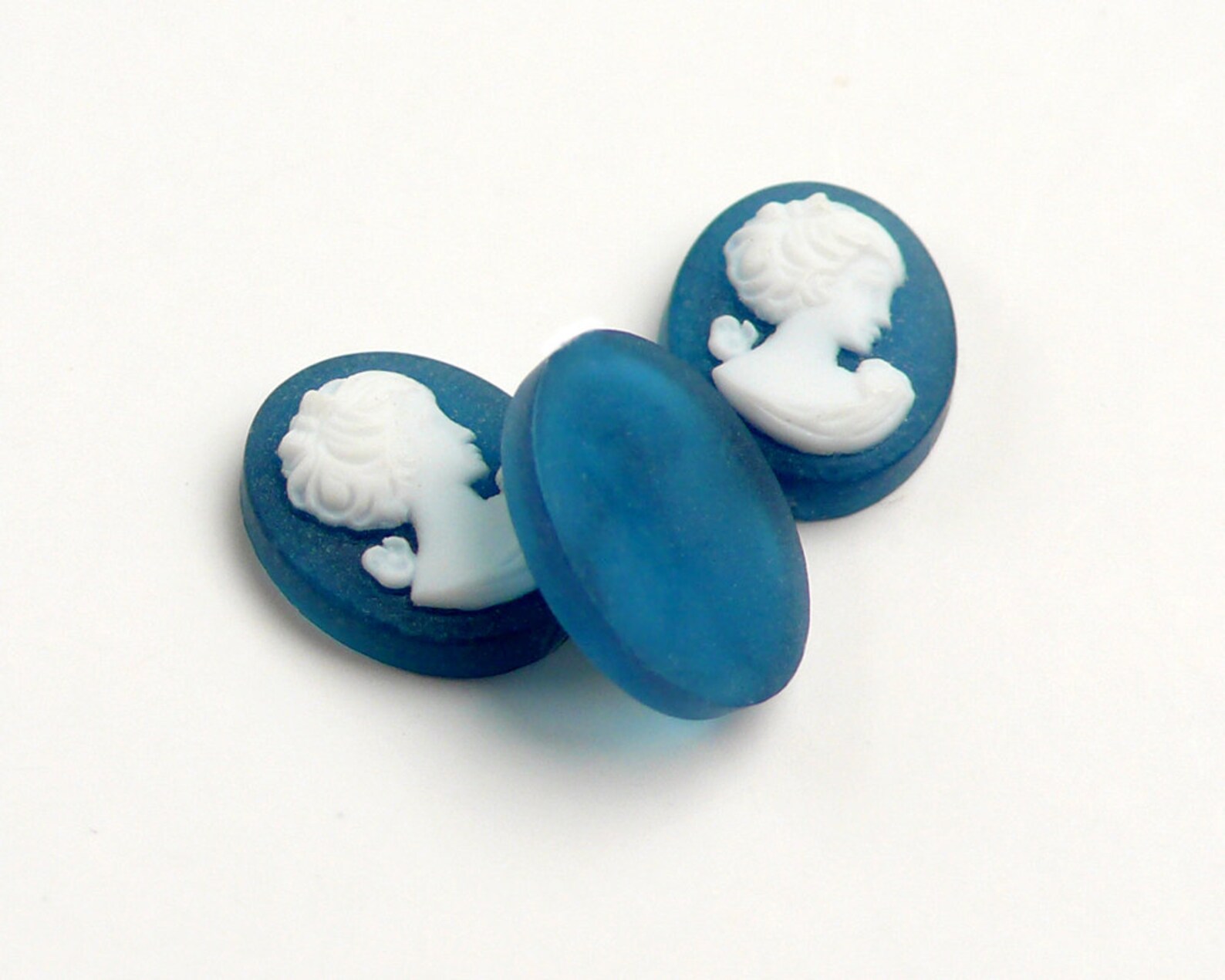 12 Vintage Miniature Cameos Classic Female Profile White on - Etsy
