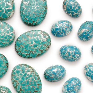 4, 6 or 24 Vintage 'silver Carbuncle' Cabochons -18x13mm and 30x22mm ...