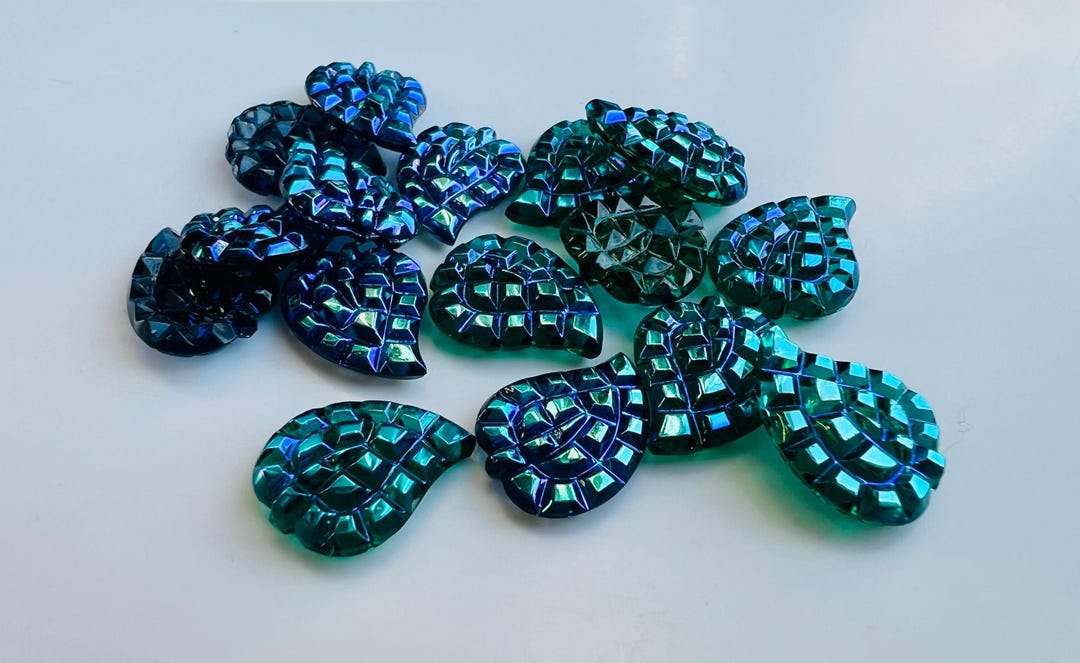Vintage Leaf Shaped AB Stones - 2 Colors - 16x12mm F58 - Etsy